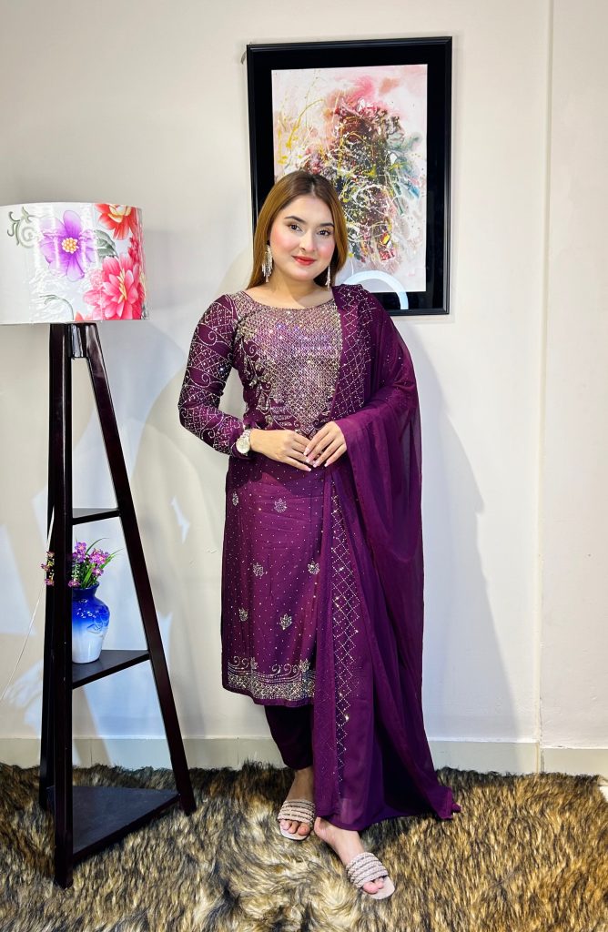 Real Nc Stone Party Wear Dresses DL – Designer Land