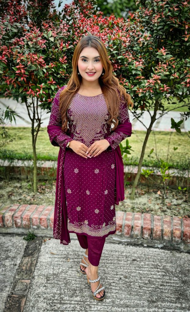 Real Nc Stone Party Wear Dresses DL – Designer Land