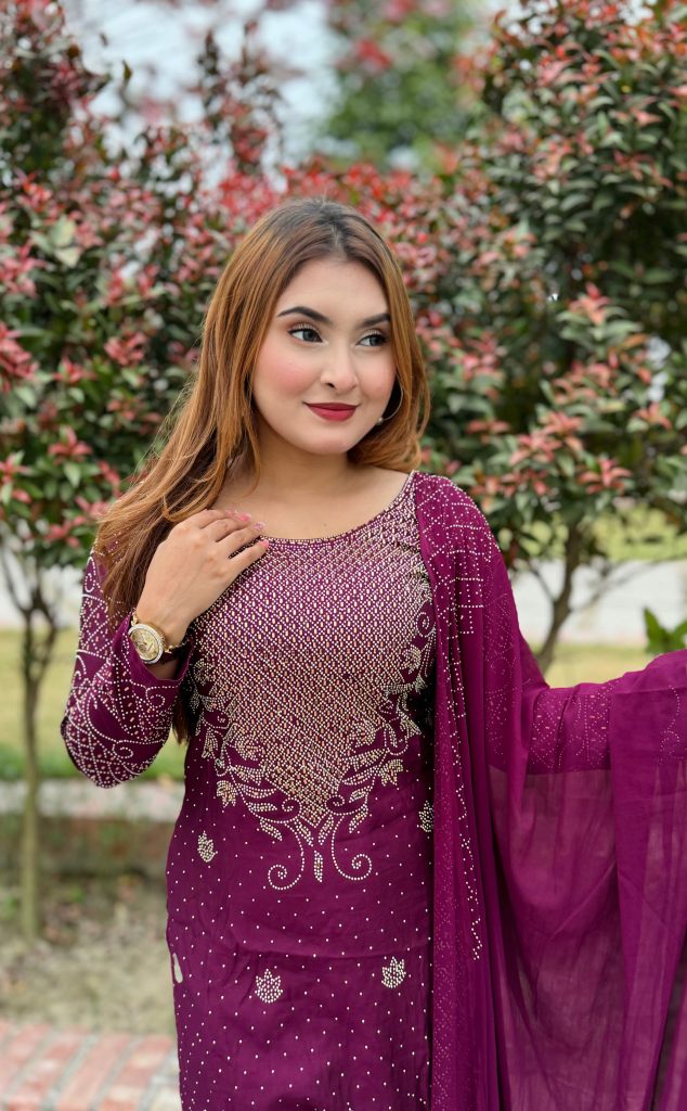 Real Nc Stone Party Wear Dresses DL – Designer Land