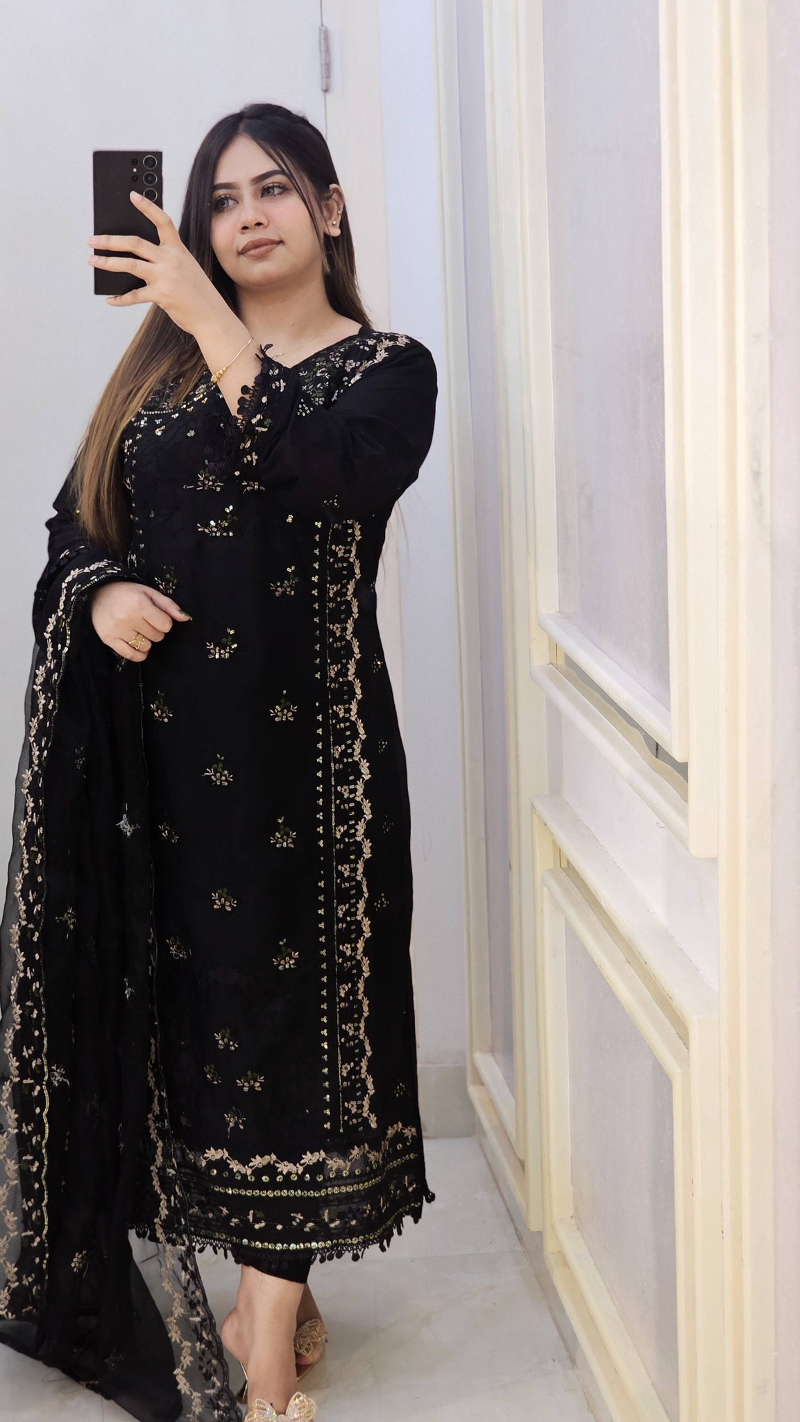 Pakistani inspired Embroidery Dress – Designer Land